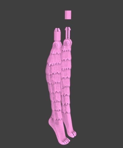 🦸 Furry Replacement Legs for Bonita・ 3D File for 3D printing・Cults