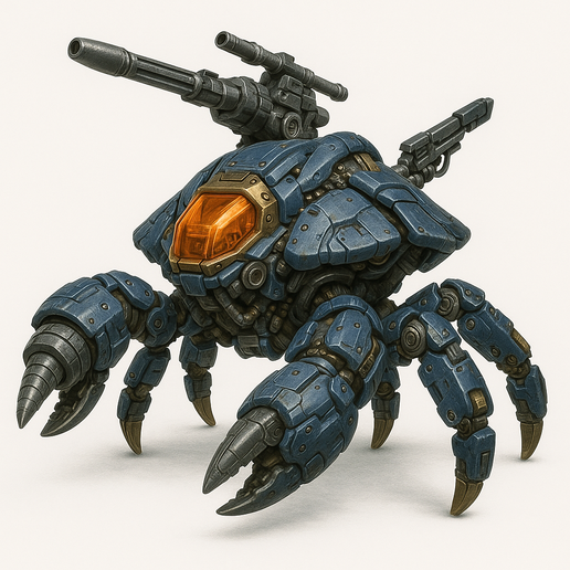 🦀 Mecha Crab - Zoid-Inspired Robotic Sea Warrior 3D Printable Model ...
