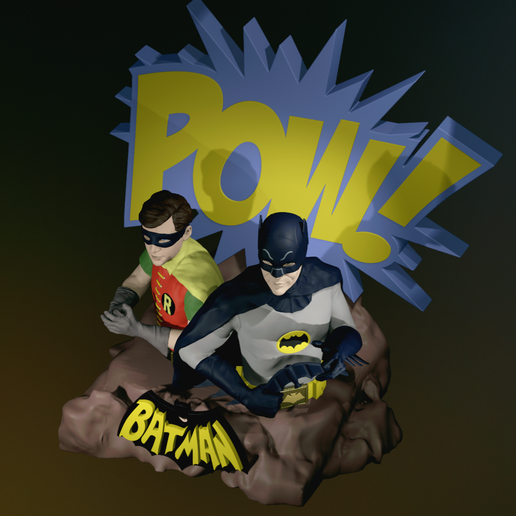 🦸 Batman 66 - Batman and Robin・ STL File for 3D printing・Cults