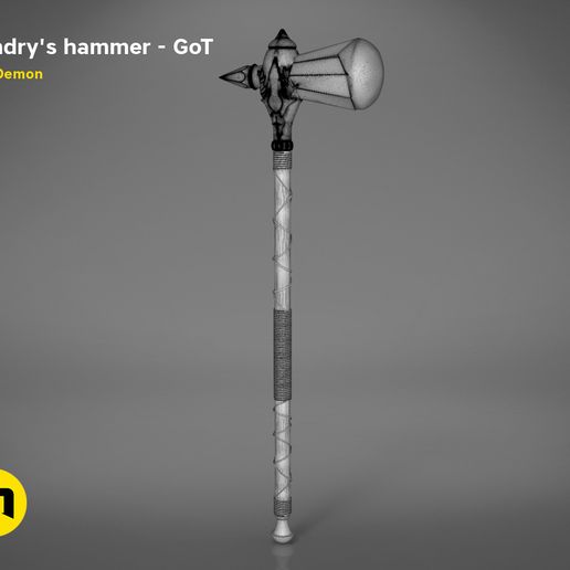 🔨 Gendry's Hammer - GAME OF THRONES・ STL File for ・Cults