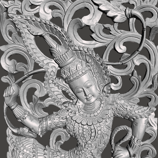 🎨 APSARA ornament art・ STL File for 3D printing and CNC machining ...