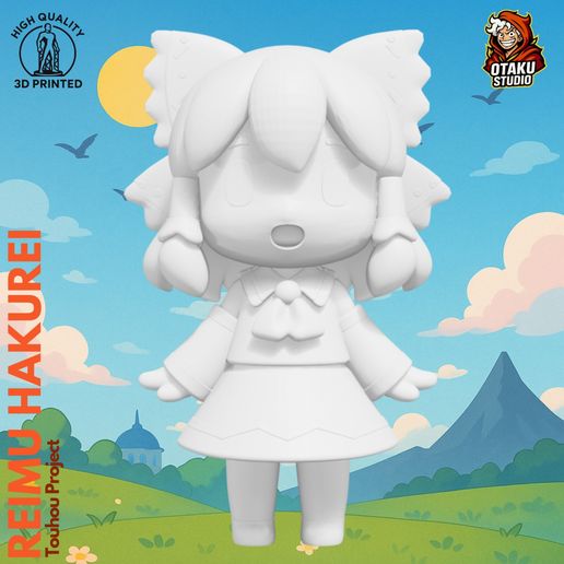 🎨 Chibi Reimu Hakurei - TOUHOU PROJECT FAN ART 3D Model・ STL File for ...
