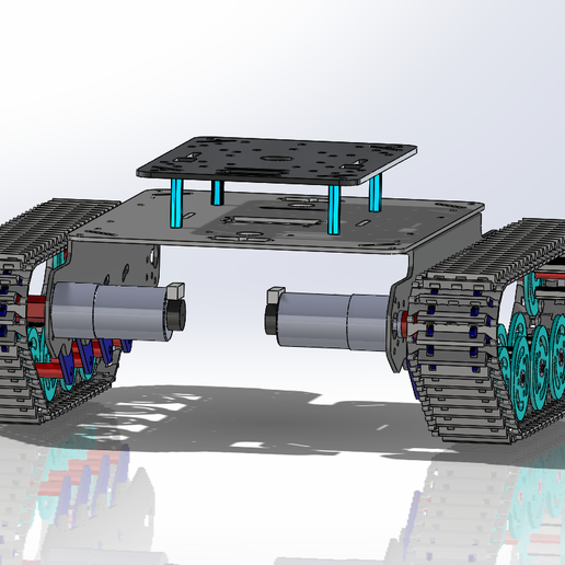 🤖 Tracked Mobile Robot - Tank Chassis・ STL File for 3D printing・Cults