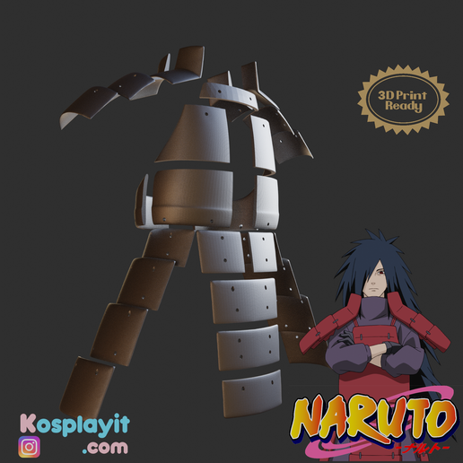📁 Madara Uchiha Armor 3D Model Digital File - Naruto Shippuden Cosplay ...