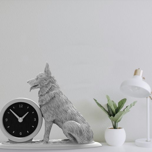🐕 Dog desk clock・ 3D File for 3D printing・Cults