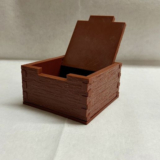 🪵 wood box with lid small dovetail joint for 3d printing imitation wood ...