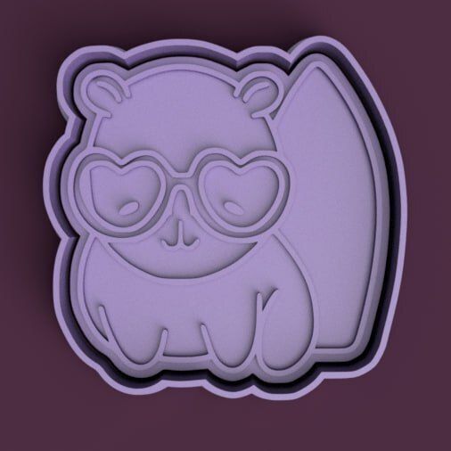 STL file capybara cutter + capybara stamp / capybara cutter + stamp 🏄 ...