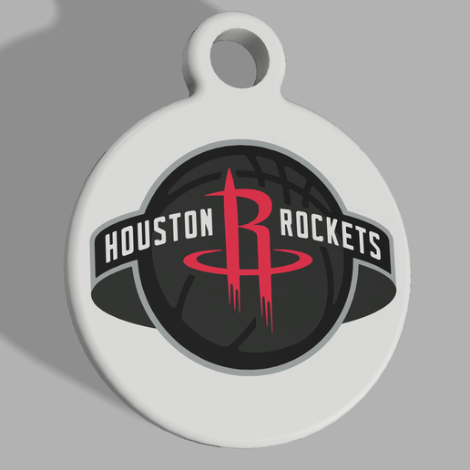 🗝️ NBA - Houston Rockets Keyring・ STL File for 3D printing・Cults