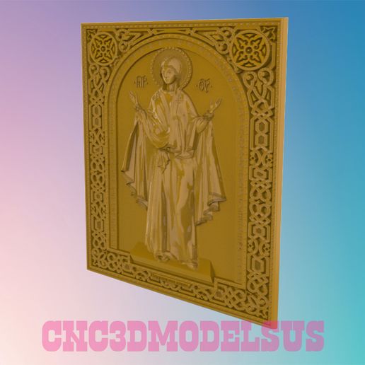 📁 The Virgin Mary 3d Model Stl File For Cnc Router Laser And 3d Printer