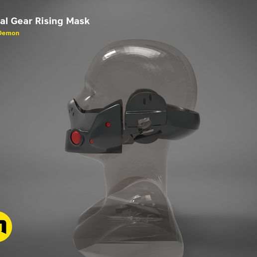 ⚙️ Gear Metal Rising Mask・ OBJ File for ・Cults