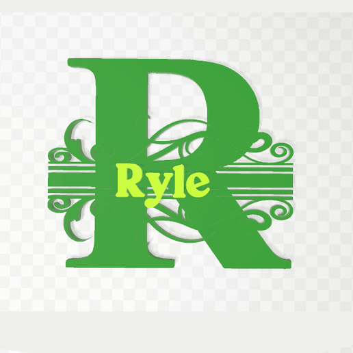 🔝 Letter R (Table Top Design) with Small Name Insert・ STL File for 3D ...