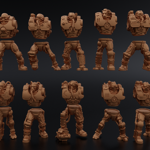 🎲 Caedes Pattern Combat Cyborgs FULL SQUAD - PRESUPPORTED・ 3D File for ...