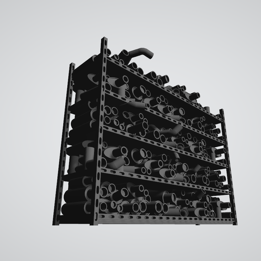 🌆 used exhaust storage rack for garage diorama・ STL File for 3D ...