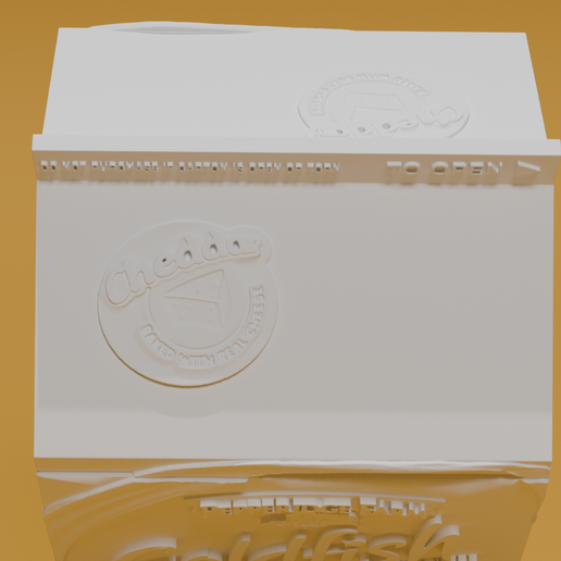📦 Goldfish Crackers Cardboard Box・ STL File for 3D printing・Cults