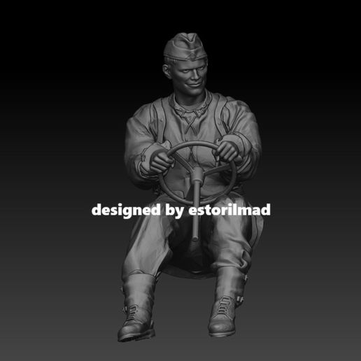 🫡 WW2 GERMAN SOLDIER WAFFEN DRIVER・ STL File for 3D printing・Cults