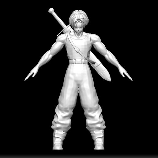 STL file Trunks Dragon Ball Z - Anime Figure STL - Saiyan Model Print ...