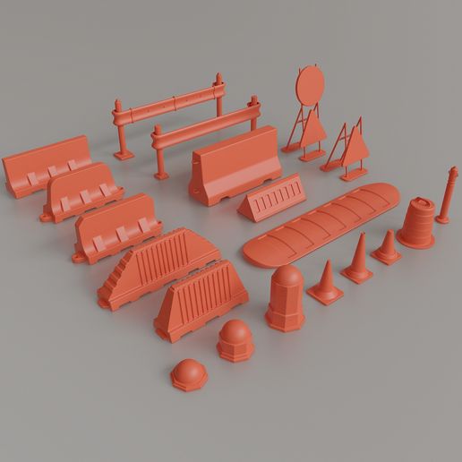 🚗 Road barriers・ STL File for 3D printing・Cults