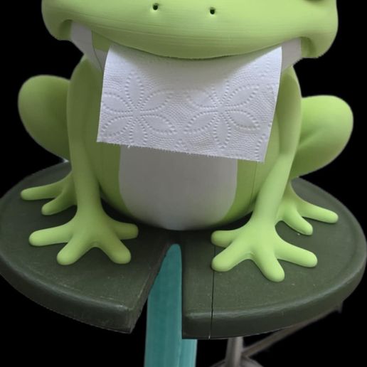 🐸 FROG TOILET PAPER DISPENSER WITH BASE・ STL File for 3D printing・Cults