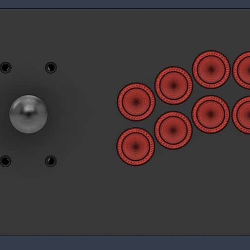 🕹️ Fight Stick (8 botones)・Archivo STL para ・Cults