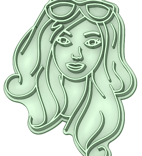 STL file Barbie with glasses cookie cutter face 👓 ・Model to download ...
