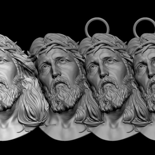 ️ Jesus Head 01・ STL File for 3D printing・Cults