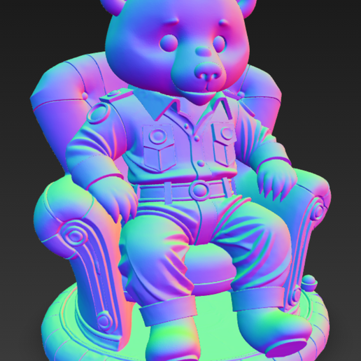 🐻 Stellar Captain Bear・ 3D File for 3D printing・Cults