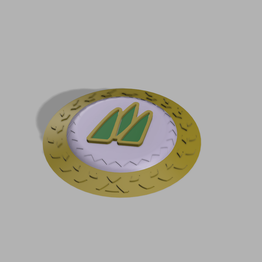 🌱 Grass Badge (Paldea) || Plant Medal (Paldea)・ STL File for 3D ...