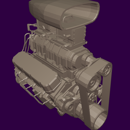 🚗 RC CAR ENGINE BLOWN 454 CHEVY MOTOR 3D STL PRINT・ STL File for 3D ...