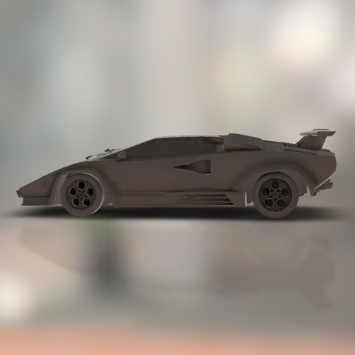 🏎️ Lamborghini Countach LP500・ 3D File for 3D printing・Cults