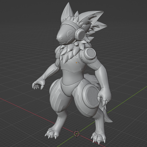 👹 Protogen Figure- Pose 1・Free 3D File for ・Cults