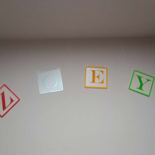 🥳 3D Printable Alphabet Letters with Hanging Loops – Customizable Wall ...