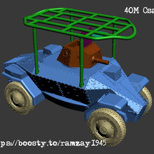 3D file 40M Csaba 1:100 🇭🇺 ・3D print object to download・Cults
