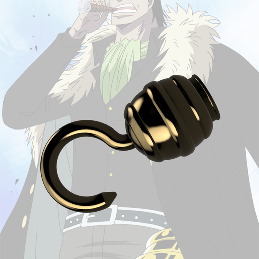 🐊 ONE PIECE - SIR CROCODILE HOOK・ STL File for ・Cults