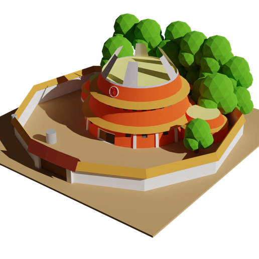 🏗️ Lowpoly Hokage Tower From Naruto anime made In Blender・ STL File for ...