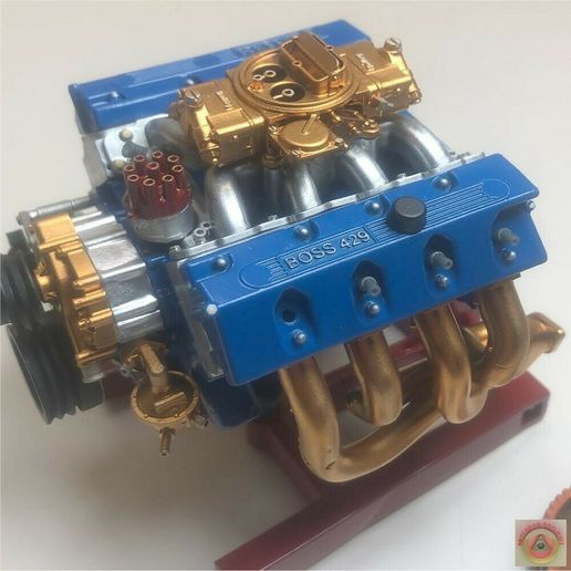 🚙 FORD MUSTANG BOSS 429 - ENGINE・ STL File for 3D printing・Cults