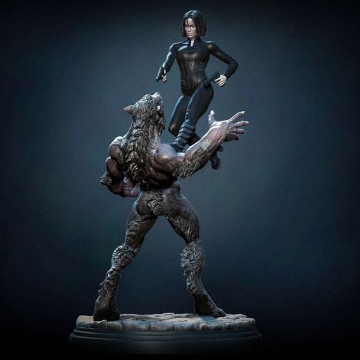 ♀️ Selene vs Lycan・ OBJ File for ・Cults