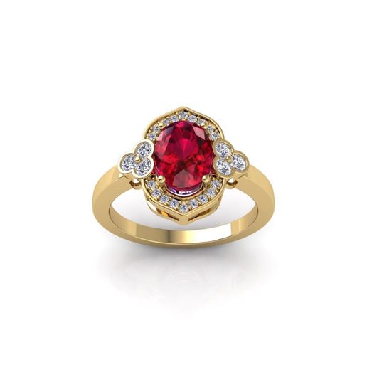STL file Vintage Look Ruby Diamond Ring 3d Model 💎 ・Design to download ...