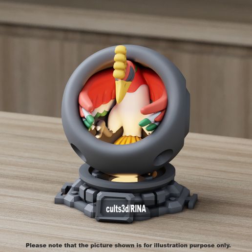 🐉 Ho-oh healing machine pods・ STL File for 3D printing・Cults