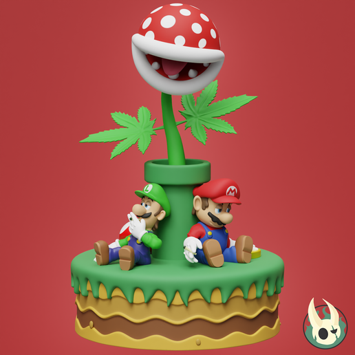 🍄 Mario and Luigi Smooking Weed - Super Mario Bros・ 3D File for 3D ...