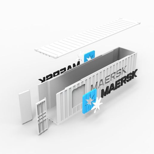 🚚 MINI GT 1:64 Dry Container - "MAERSK" Edition・ STL File for 3D ...