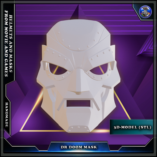 👾 Dr Doom mask (Marvel: Contest of Champions)・ 3D File for 3D printing ...