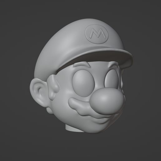 👤 Super Mario head figure bust・ STL File for ・Cults