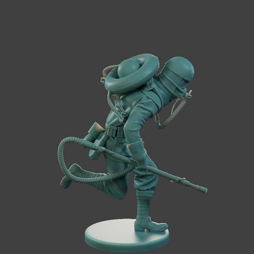 🫡 German soldier ww1 run G5・ 3D File for ・Cults