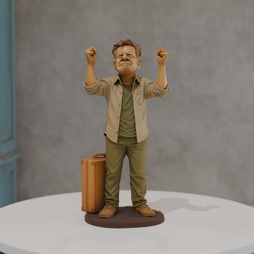 angry man with printer