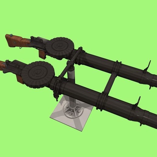 🦸 Lewis Twins machine guns・Fichier STL pour Impression 3D・Cults