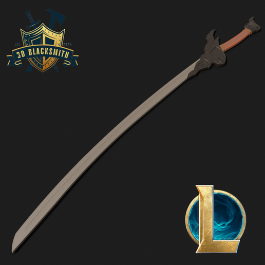 STL file League Of Legends Yasuo Sword Prop ( 1/1 Scale ) 🗡️ ・3D ...