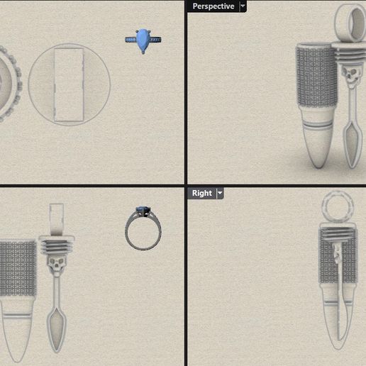 🥄 Snuff Bullet Spoon Gold 3d printable jewelry・ STL File for ・Cults