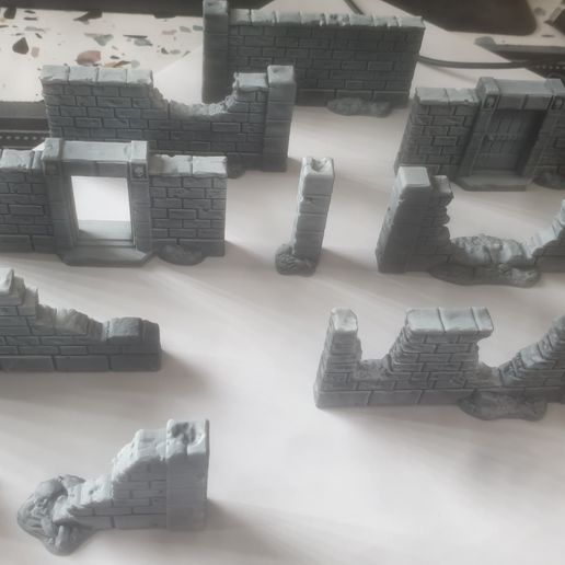 🎲 Modular Dungeon Walls (10 piece set)・3D Print with the Anycubic ...