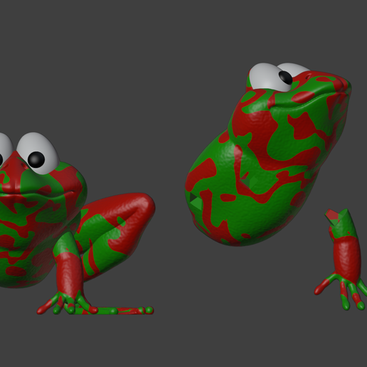 🐸 Donkey Kong Country Winky the Frog COLORS・ 3D File for 3D printing・Cults