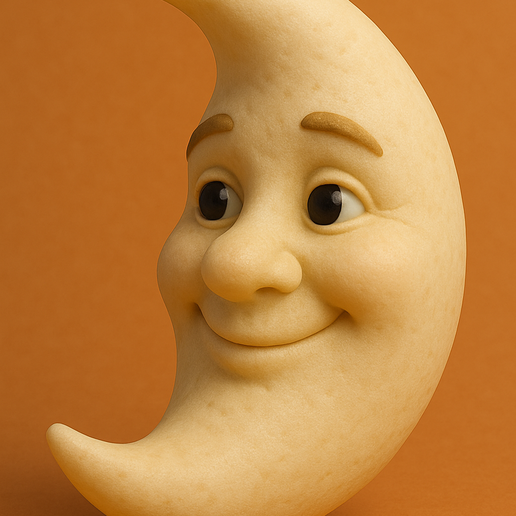 animated smiling moon